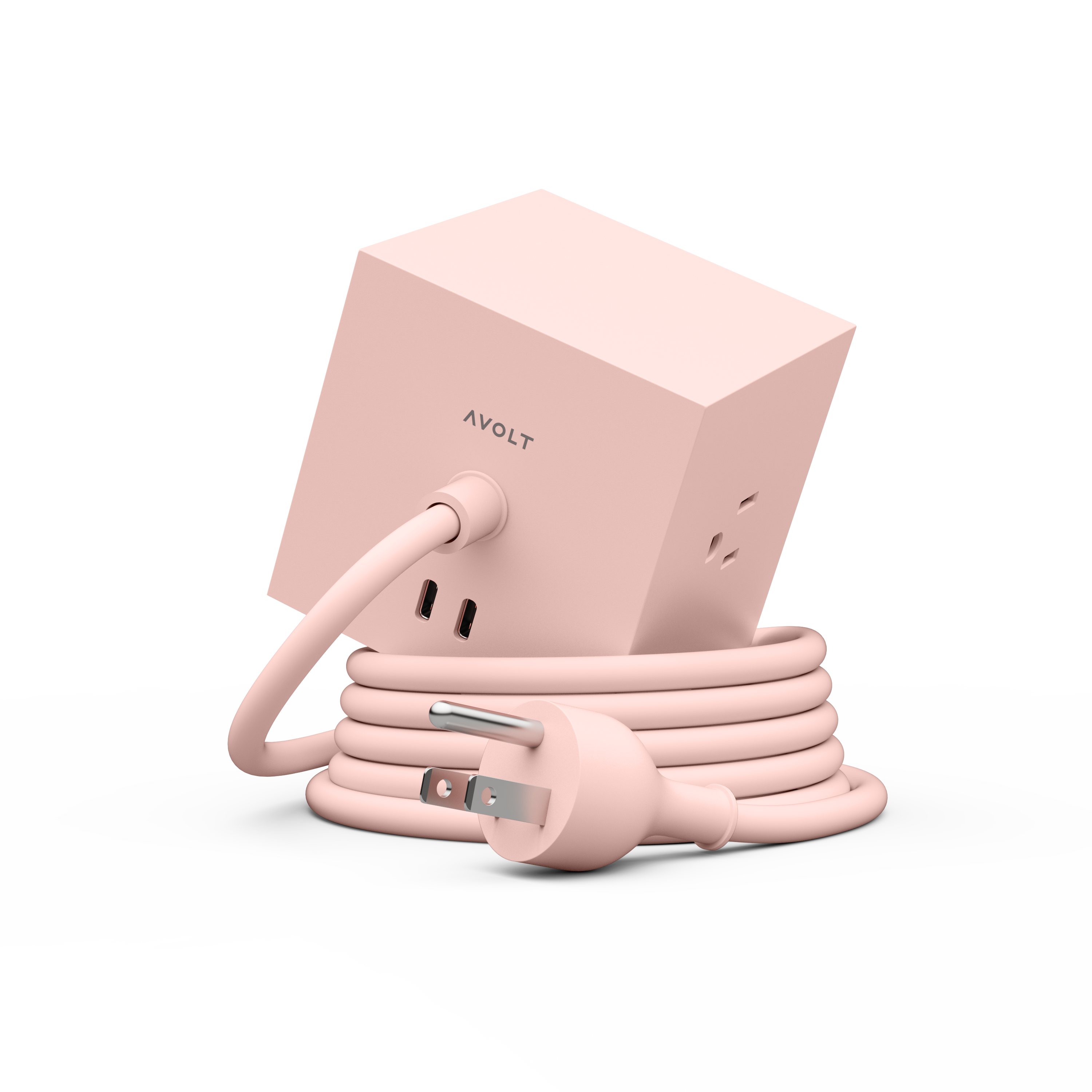 Square 1 New Pink Extension Cord with 30W USB-C Ports – AVOLT INC