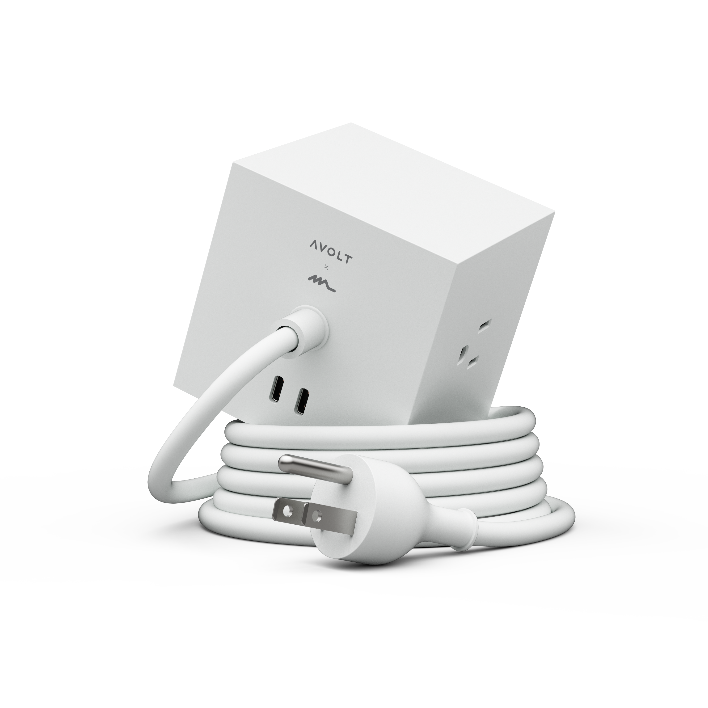 Square 1 USBC Extension Cord, Opal White (30W) - AVOLT – AVOLT INC